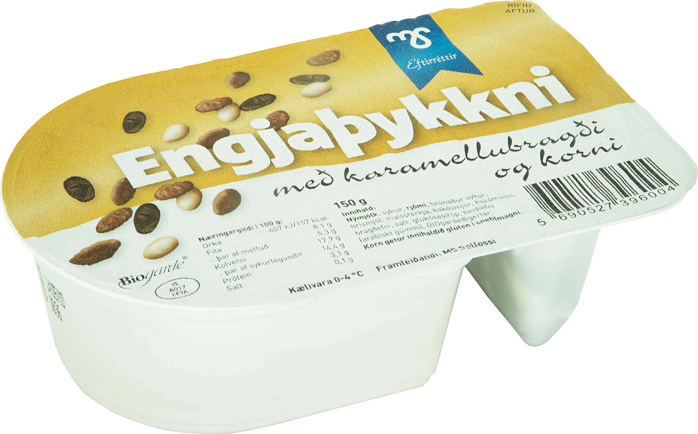 MS Engjaþykkni með karamellubragði og korni 150g | Neytandinn